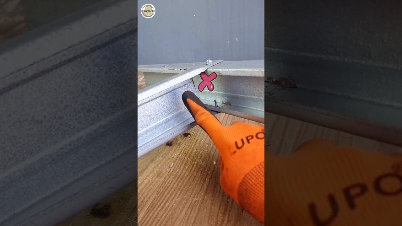 light steel C-channel joining technique #trick #idea #fabrication