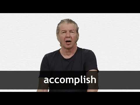 ACCOMPLISH definition and meaning | Collins English Dictionary