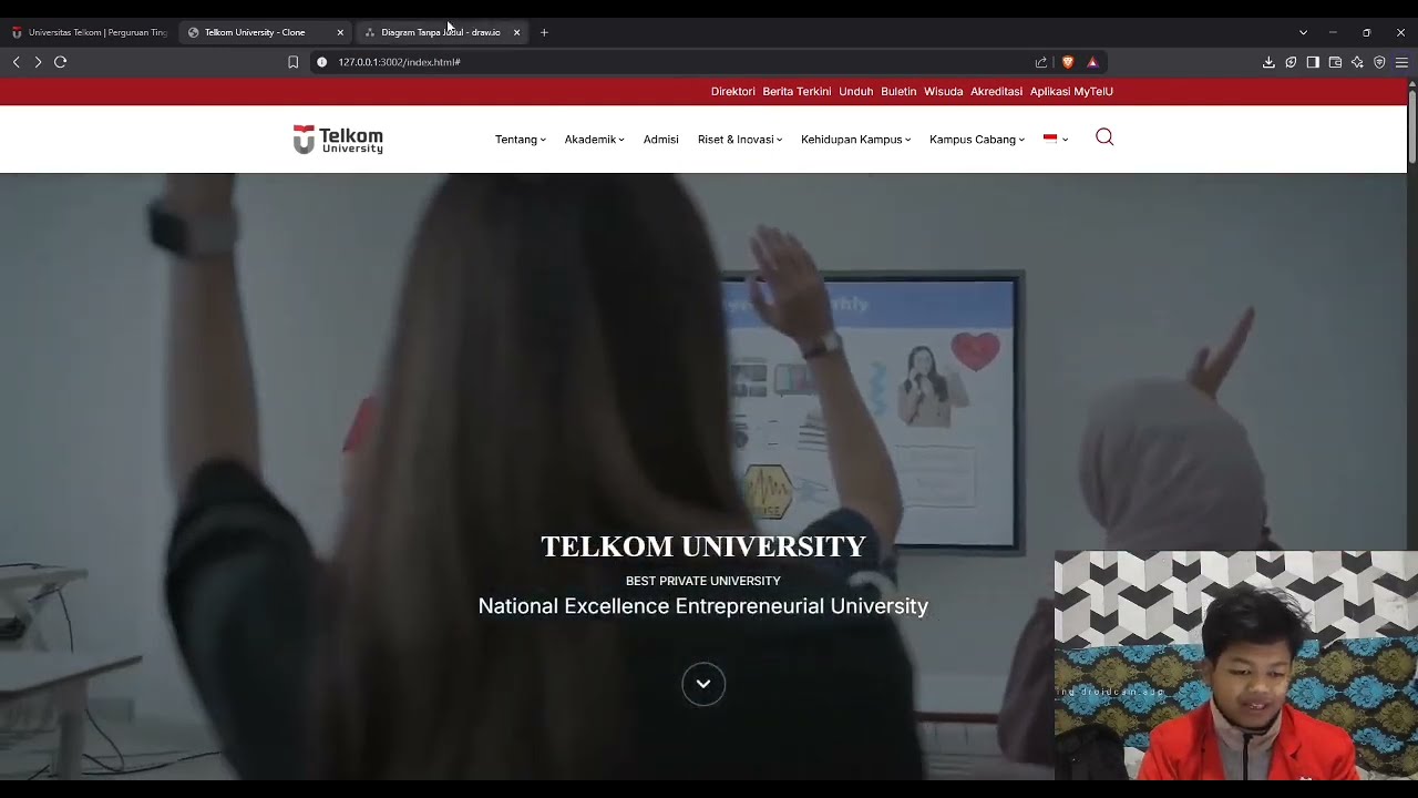 Cloning Website Telkom University | Laporan Praktikum UTS Pemrograman Web 1