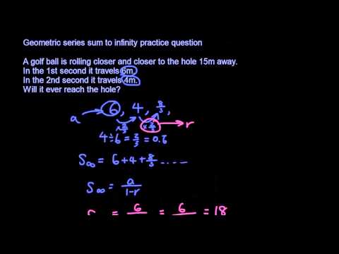 Sum to infinity geometric series practice question