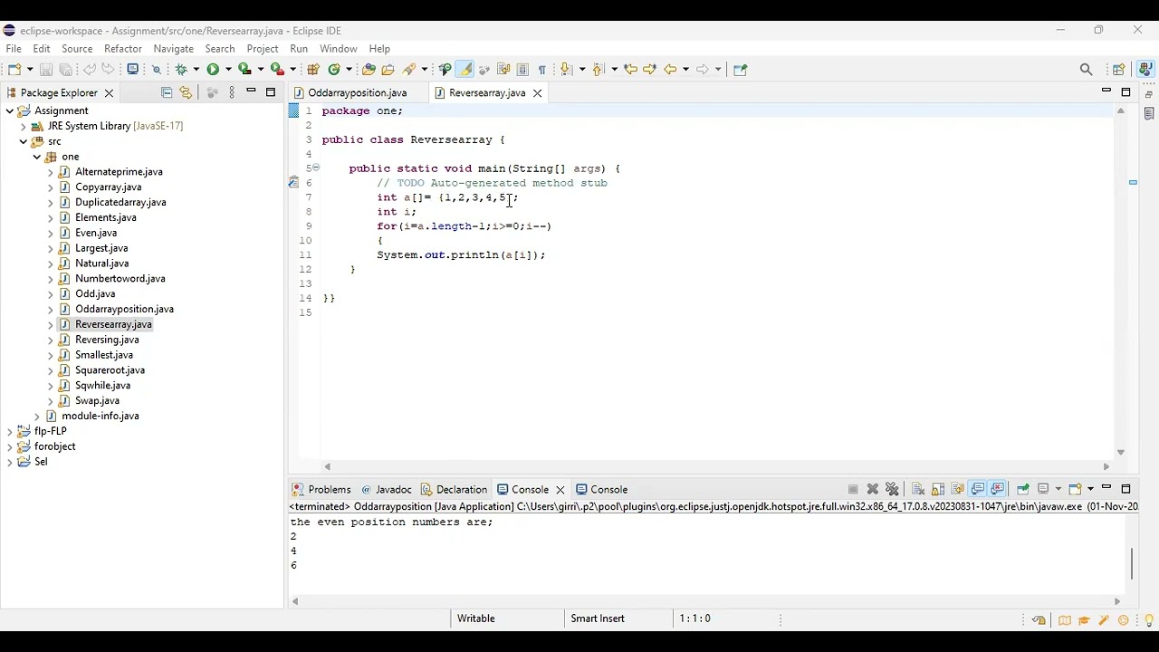Reversing Array in java explained by Mohsin