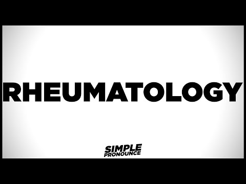 How to Pronounce Rheumatology - Simple Pronounce