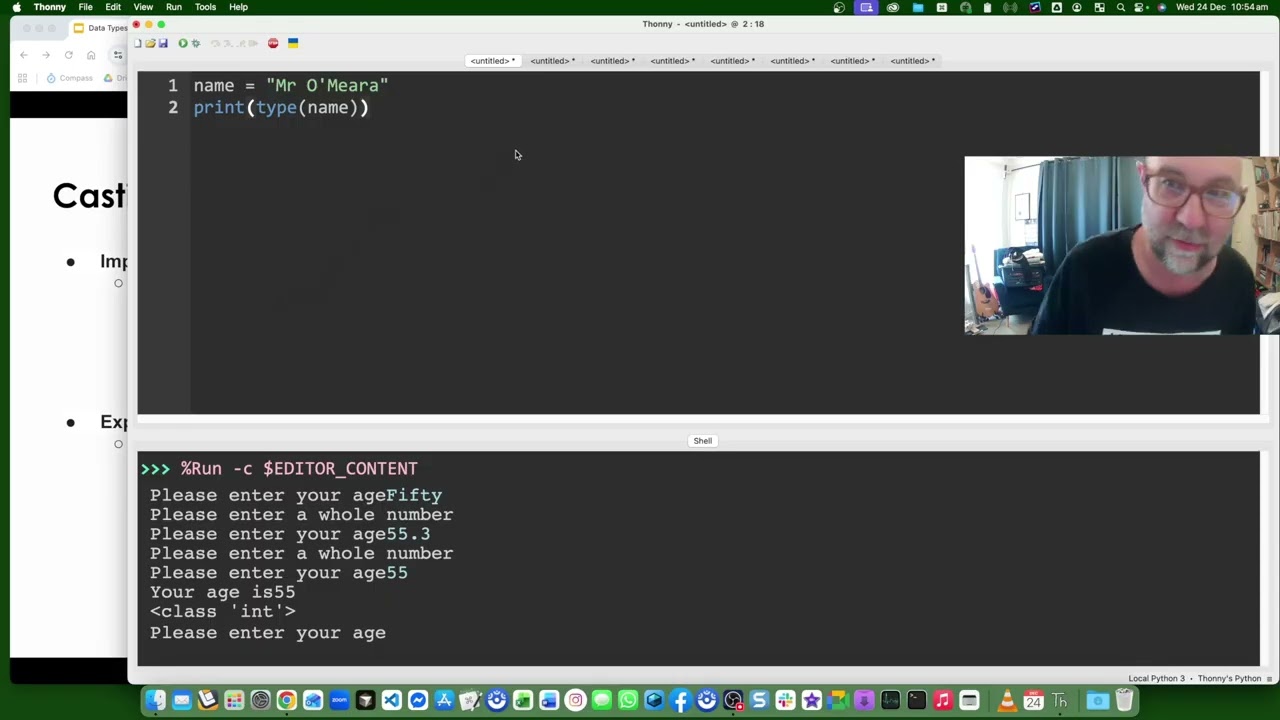 Data Types: VCE Software Development