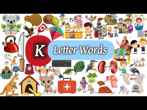 English alphabets K letter Words/words that start with the letter K/ 50 Words start with letter K