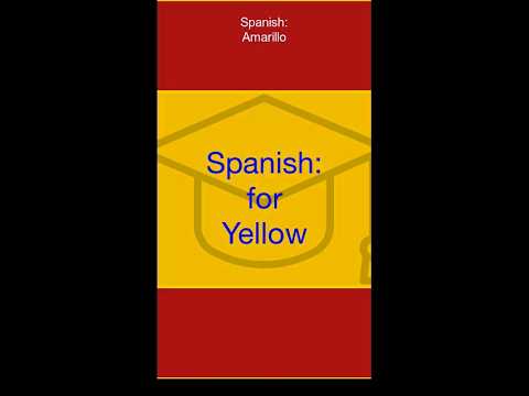 Spanish for Yellow #short #translation #spanish