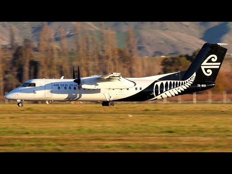 Air New Zealand Dash-8 Q300 Evening Departure from Woodbourne Airport | ZK-NEB