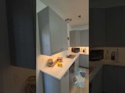 The last IKEA kitchen we installed for 2024 with HAVSTROP light gray material