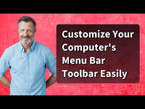 Customize Your Computer's Menu Bar Toolbar Easily
