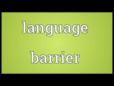 Language barrier Meaning