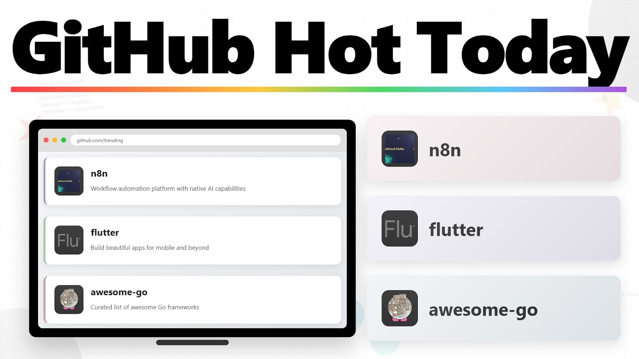 GitHub Trending: n8n, Flutter & Awesome-Go