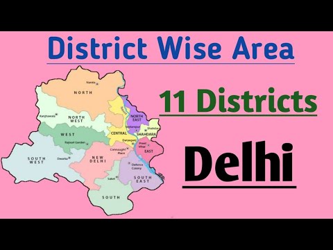 Delhi District Wise Total Area || Delhi District area with Maps