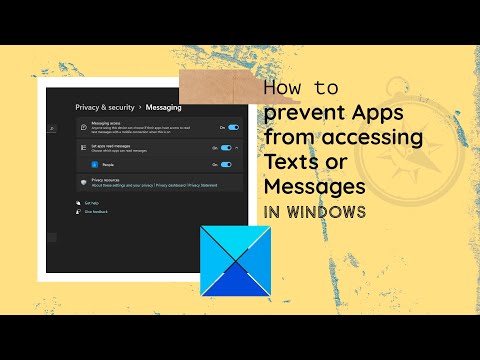 How to prevent Apps from accessing Texts or Messages in Windows 11/10