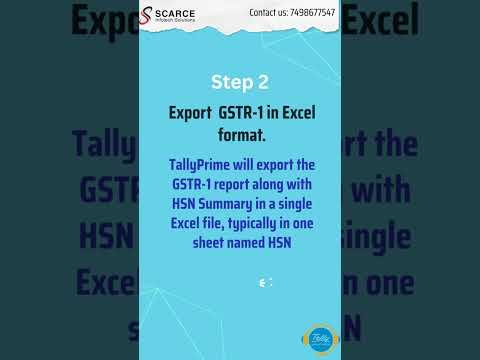 GSTR-1 Filing Made Easy in TallyPrime!, Separate B2B, B2C & HSN in Tally Export.