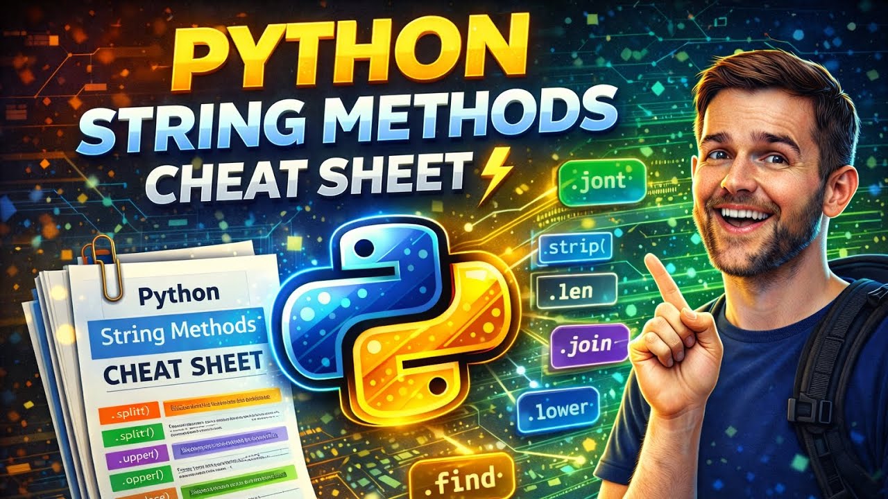 Python String Methods Cheat Sheet | Master Strings in Minutes