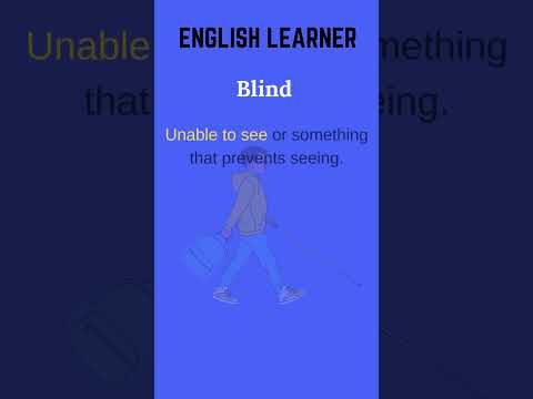English Word - Blind - Meaning With An Example #englishwords #english #blind