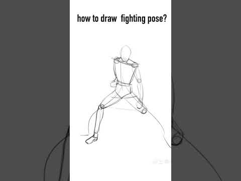 How to draw fighting pose part 4, #shorts