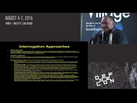 DEF CON 24 SE Village - Robert Anderson - US Interrogation Techniques and SE