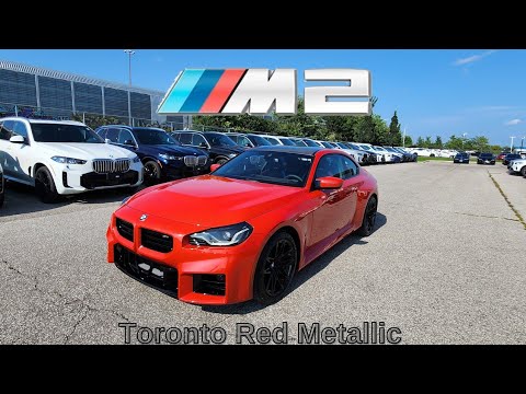 NEW ARRIVAL! 2023 BMW M2 Toronto Red Metallic on Black Vernasca