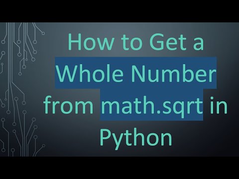 How to Get a Whole Number from math.sqrt in Python