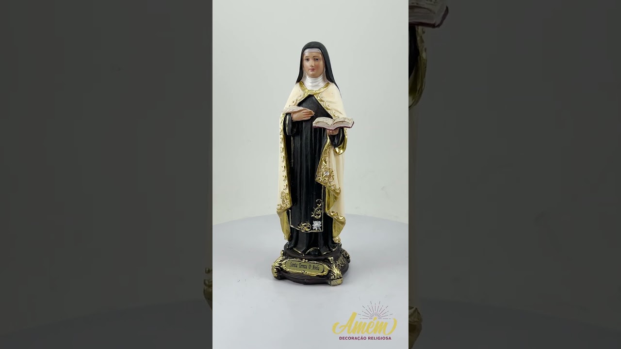 Imagem Santa Tereza de Ávila Importada Resina 21 cm - 85J9R9B3D