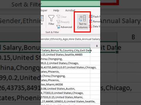 Split Comma Separated Values in Excel to Columns