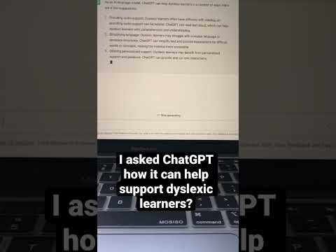 How ChatPGT says it can support dyslexic learner #dyslexia #chatgpt #dyslexiaadvice #dyslexiasupport