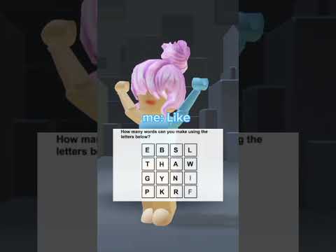 How many words can you make using the letters belowโ|| Roblox edit ||