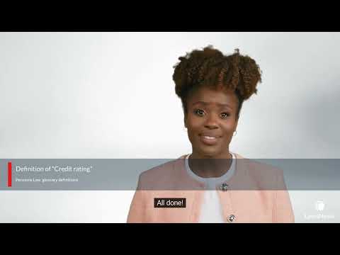 "Credit rating" - Legal Definition
