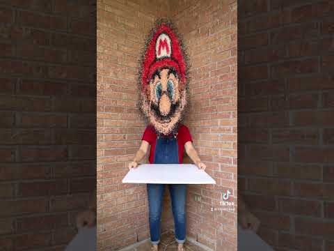FRIED RICE ART: Mario #nintendo #mario #mariokart #gamer #riceart #friedriceart