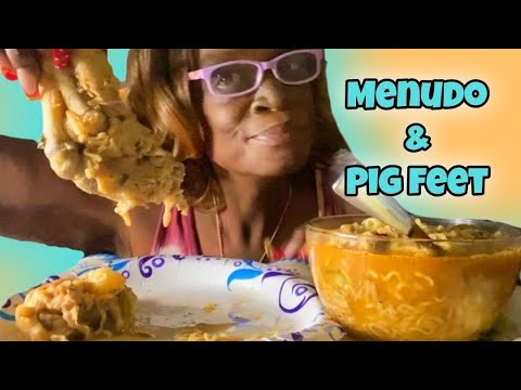 Menudo & Pig Feet #eatingshow #pigfeet #menudo #pickiepalate #asmr