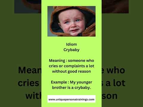 Crybaby | what does it mean | English idioms #english #idioms #englishconversation