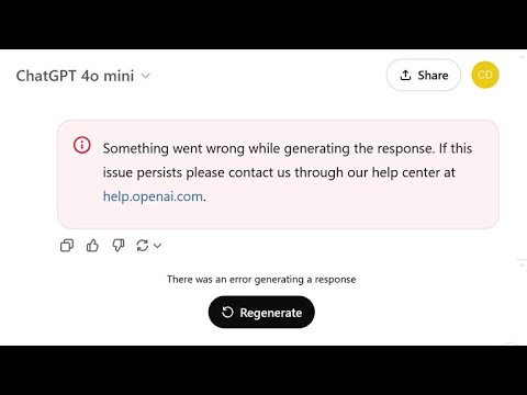 Fix ChatGPT Error 'Something Went Wrong While Generating The Response' 2025