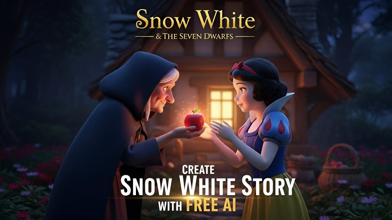 How to Create Snow White & The Seven Dwarfs Using FREE AI (Full Fairy Tale Tutorial) 