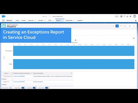 Creating Reports in Salesforce Creating a Shipments with Exceptions Report