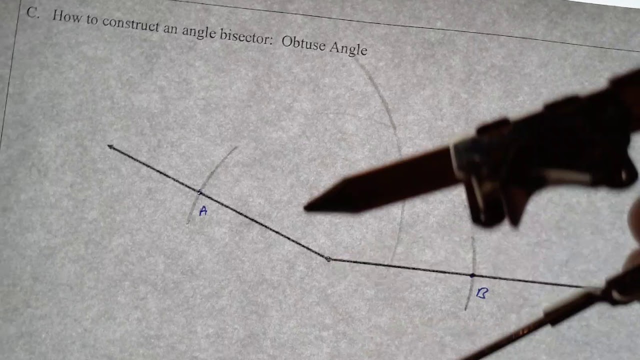 Geometry Constructions: Bisect Obtuse Angle