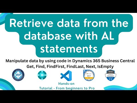 retrieve data from the database using al statements | how to use find function in bc | bc tutorial