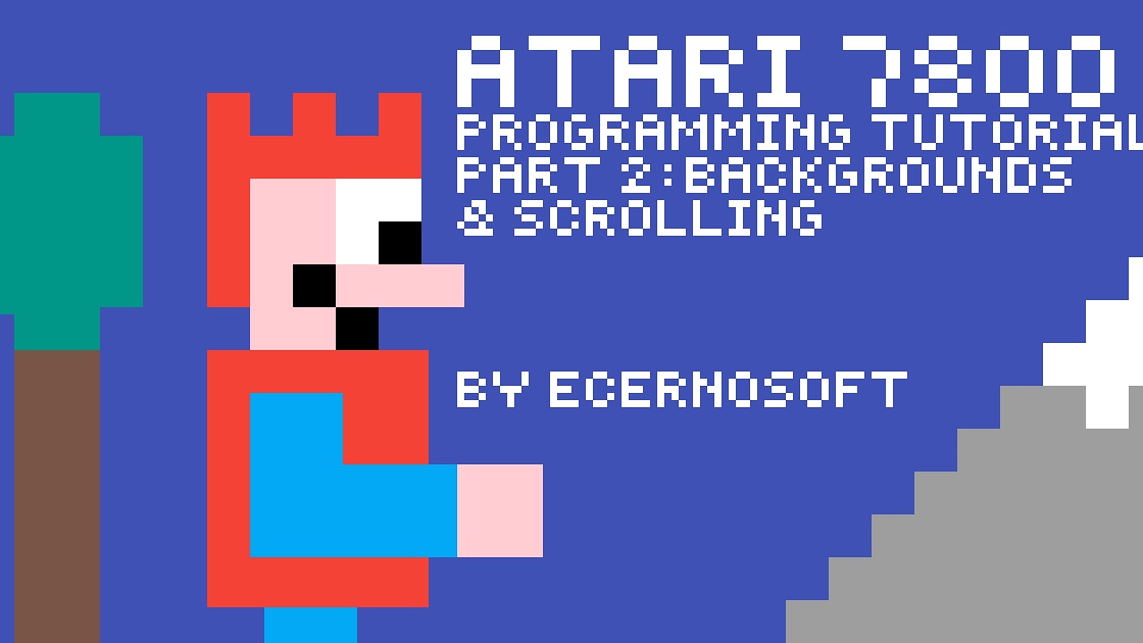 Atari 7800 programming tutorial part 2: Backgrounds & H-Scrolling