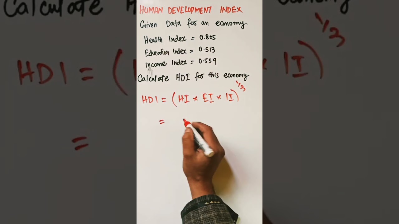 #shorts Human Development index Calculation #mathematicaleconomics