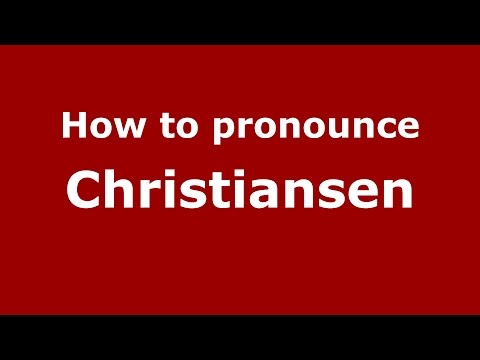 How to pronounce Christiansen (Spanish/Argentina) - PronounceNames.com