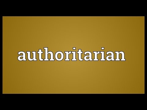 Authoritarian Meaning