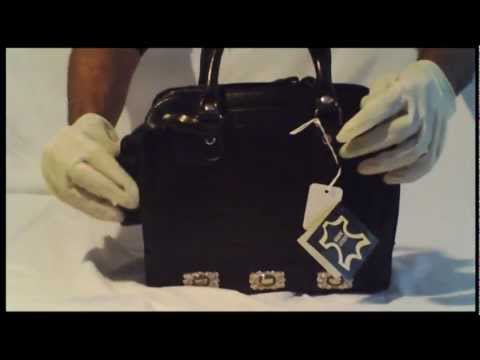 GlobalFashionKing.com - MC Marc Chantal Leather Western BLACK Purse