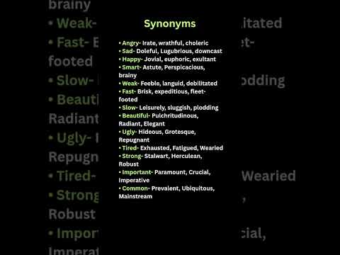 Synonyms of Daily Used Words ✅ #english #learnenglish #vocabulary #spokenenglish #synonyms #vocabs