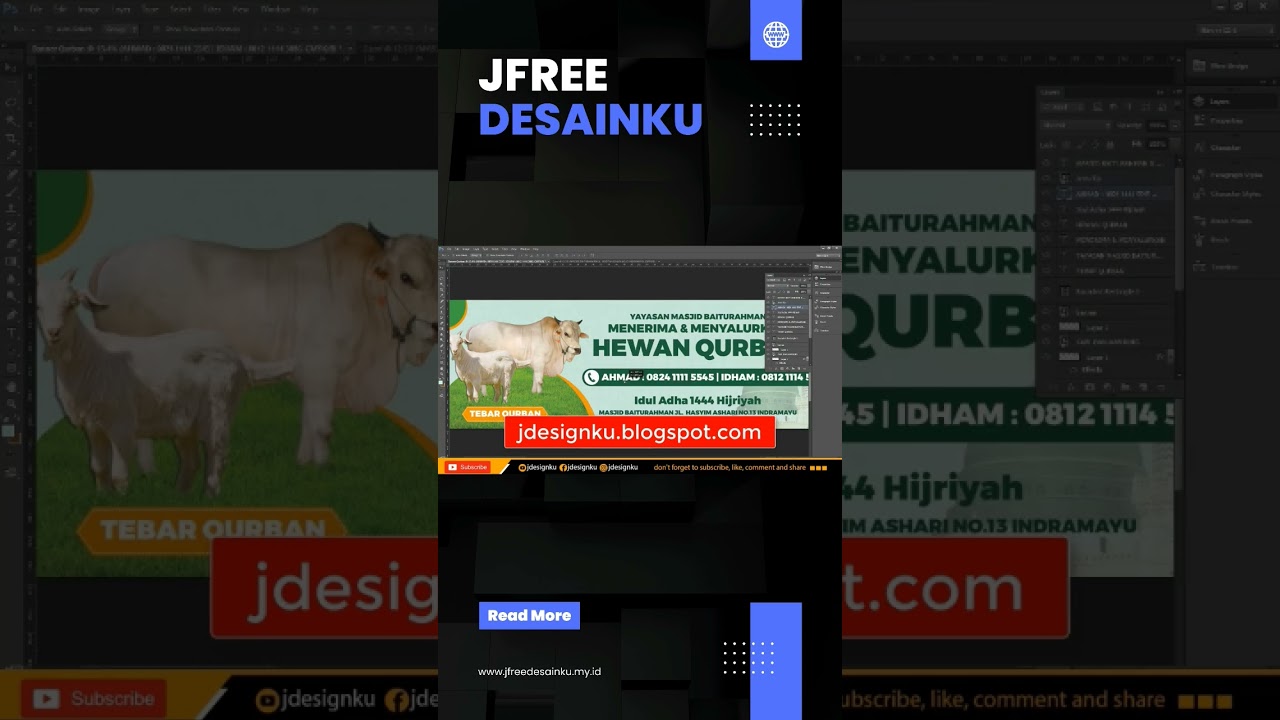 Tutoriql Desain Banner Qurban Adobe Photoshop