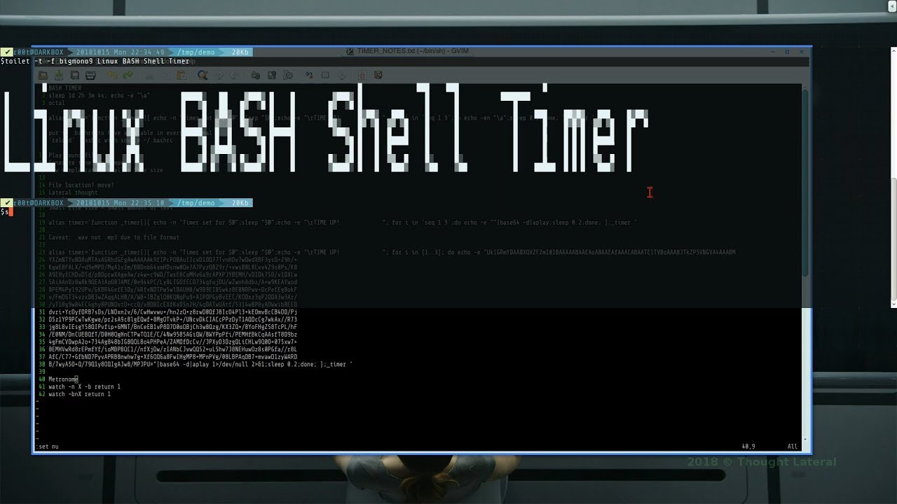 Linux BASH Shell Timer with Alarm