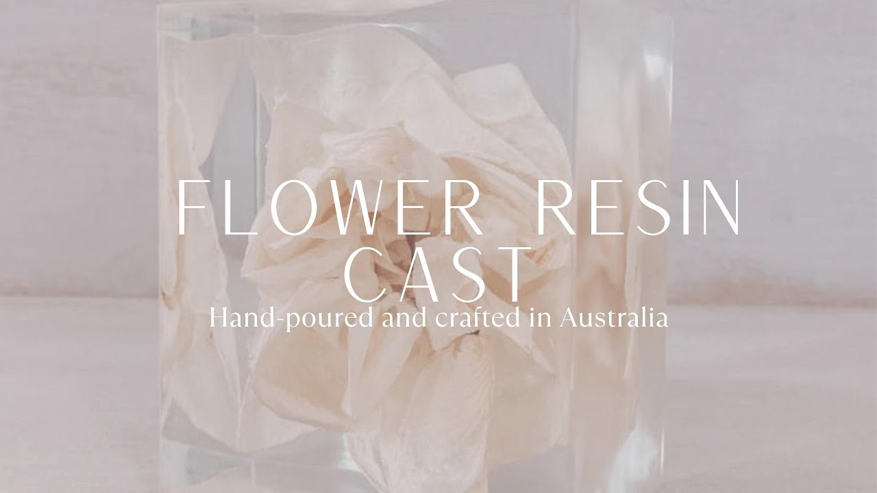 A statement paperweight - Ava. Flower cast in resin.