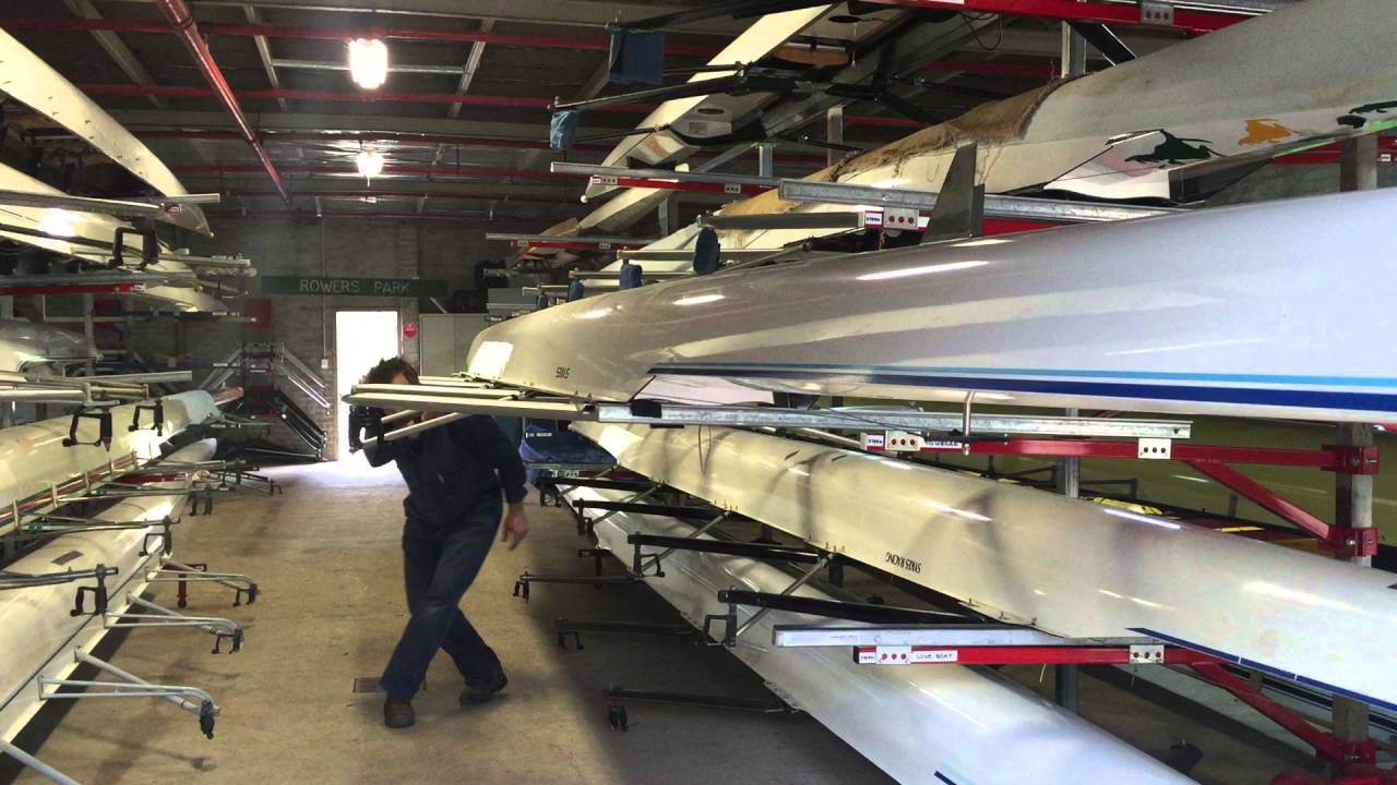 Space Saver Rowing Systems: Sliding Arm Boat Racks