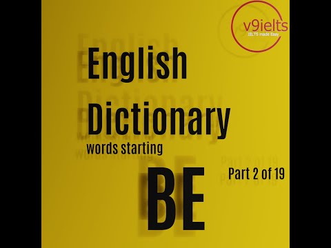 Ultimate English Dictionary words starting BE
