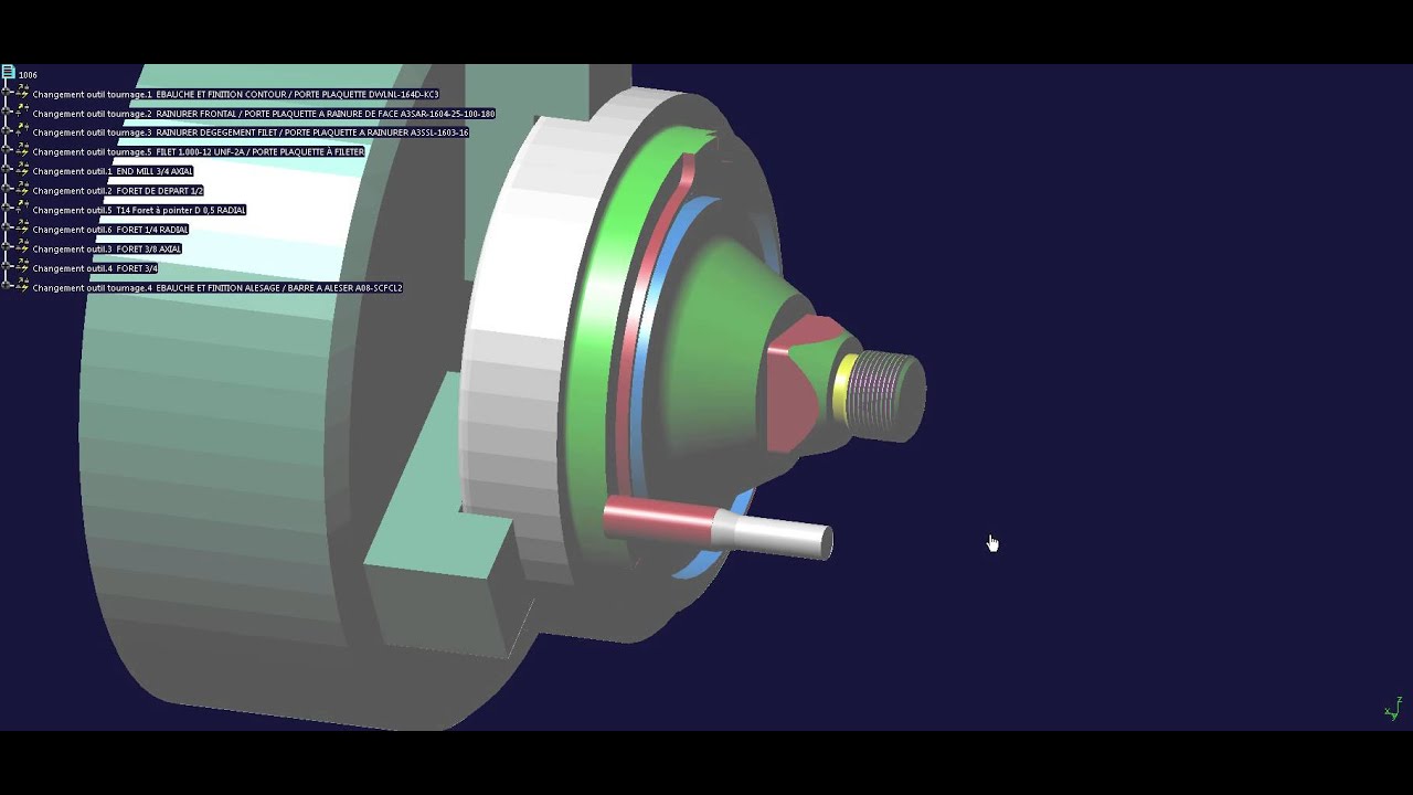 Catia V5 Milling Simulation, Simulation Usinage
