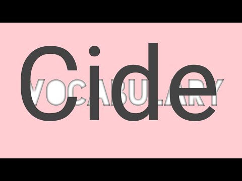 Vocabulary all related word of cide