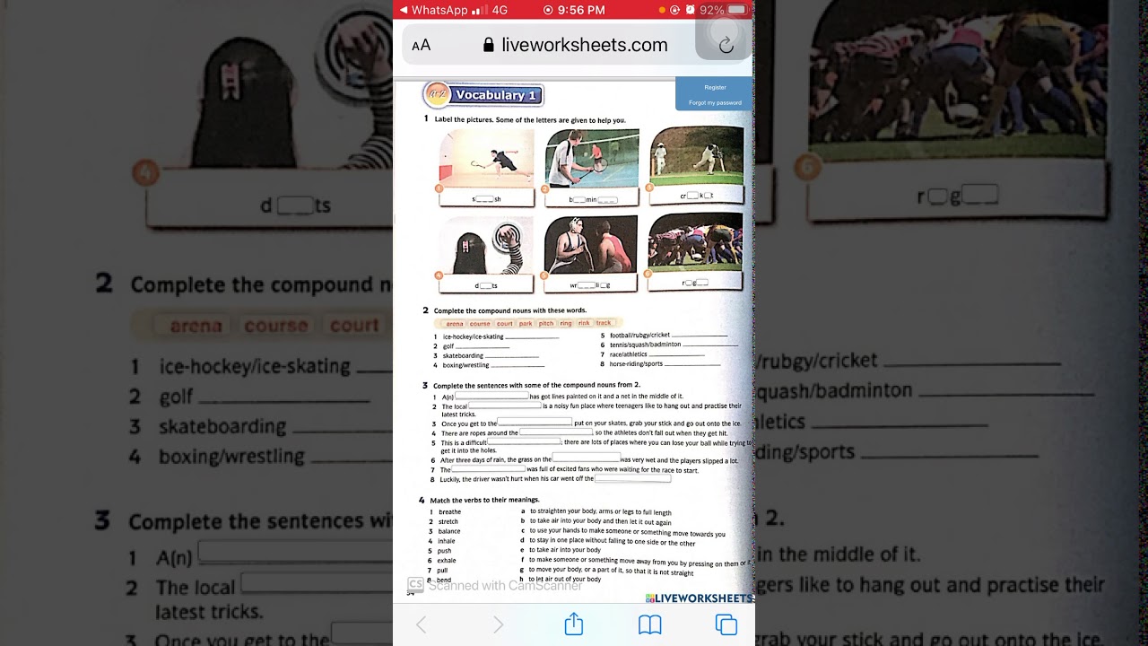 How to Answer Exercise on LiveWorkSheet